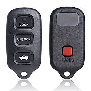 2 Key Fob Remote Replacement Fits for Toyota Sienna 1999 2000 2001 2002 2003/Matrix&Pontiac Vibe 03 2004 2005 2006 2007 2008/Camry 02-06/Solara 02-03 Q43VT14T Keyless Entry Remote Control 89742-AA030