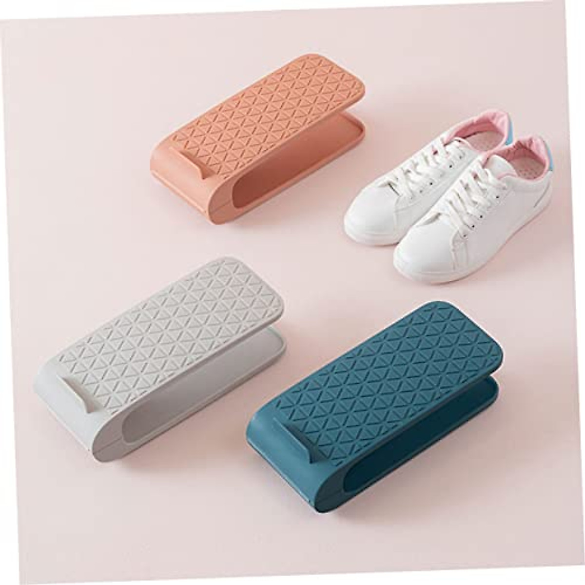 STOBAZA 6 pcs Organization High with Slipper Organizers Shoe Household Stacker Heel Space Shop Shoes Deck Display Racks Holders Organizer Slot Use Holder Adjustable Home Sneaker Decker