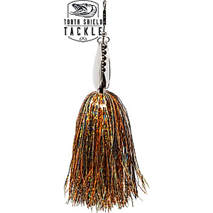 Tooth Shield Tackle [Get Bent Series] Musky Bucktail (Crawfish) Muskie Pike Double 9 Inline Spinner Musky Lures Baits Tackle