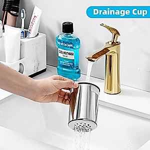 VITVITI Resin Hair Tool Organizer, Hair Dryer and Straightener Holder Countertop, Blow Dryer Holder Bathroom Organizer Storage for Vanity Makeup/Styling Tools/Curling Iron, White Marble Look