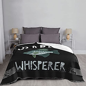 Crappie Whisperer Fishing  Throw Blanket Ultra-Soft Micro Fleece Blanket Cozy Warm Suitable for Living Rooms Sofa 40"X30"
