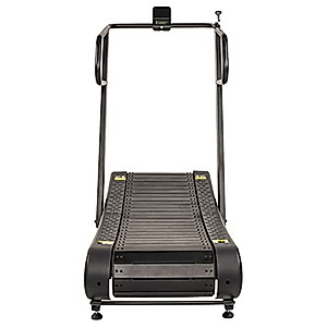 Signature Fitness SF-S2 Sprint Demon - Motorless Curved Sprint Treadmill with Adjustable Levels of Resistance - Drastically Increases Intensity of Running and Walking,Black