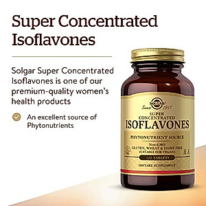 Solgar – Non-GMO Super Concentrated Isoflavones, 120 Tablets