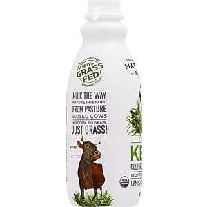 Maple Hill Crea mery, 100% Grass Fed Kefir, Plain, Organic 32 Ounce