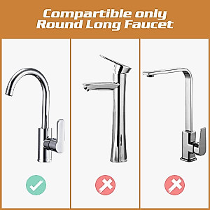 NCARSTER Stainless Steel Faucet Rack, 2 Pcs Kitchen Sink Caddy Faucet Rack with Hook - Detachable Scrubbers Soap Hanging Faucet Drain Rack for Bathroom (Silver -M)