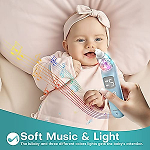 Baby Nasal Aspirator Electric, MISSAA Nasal Aspirator for Baby with 5 Suction Modes Baby Nose Sucker, Nose Aspirator for Toddler, Automatic Nose Cleaner, Music & Light Soothing