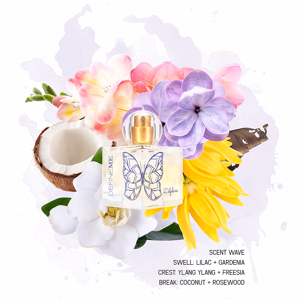 DEFINEME Natural Perfume Mist, Delphine, 1.7 FL OZ