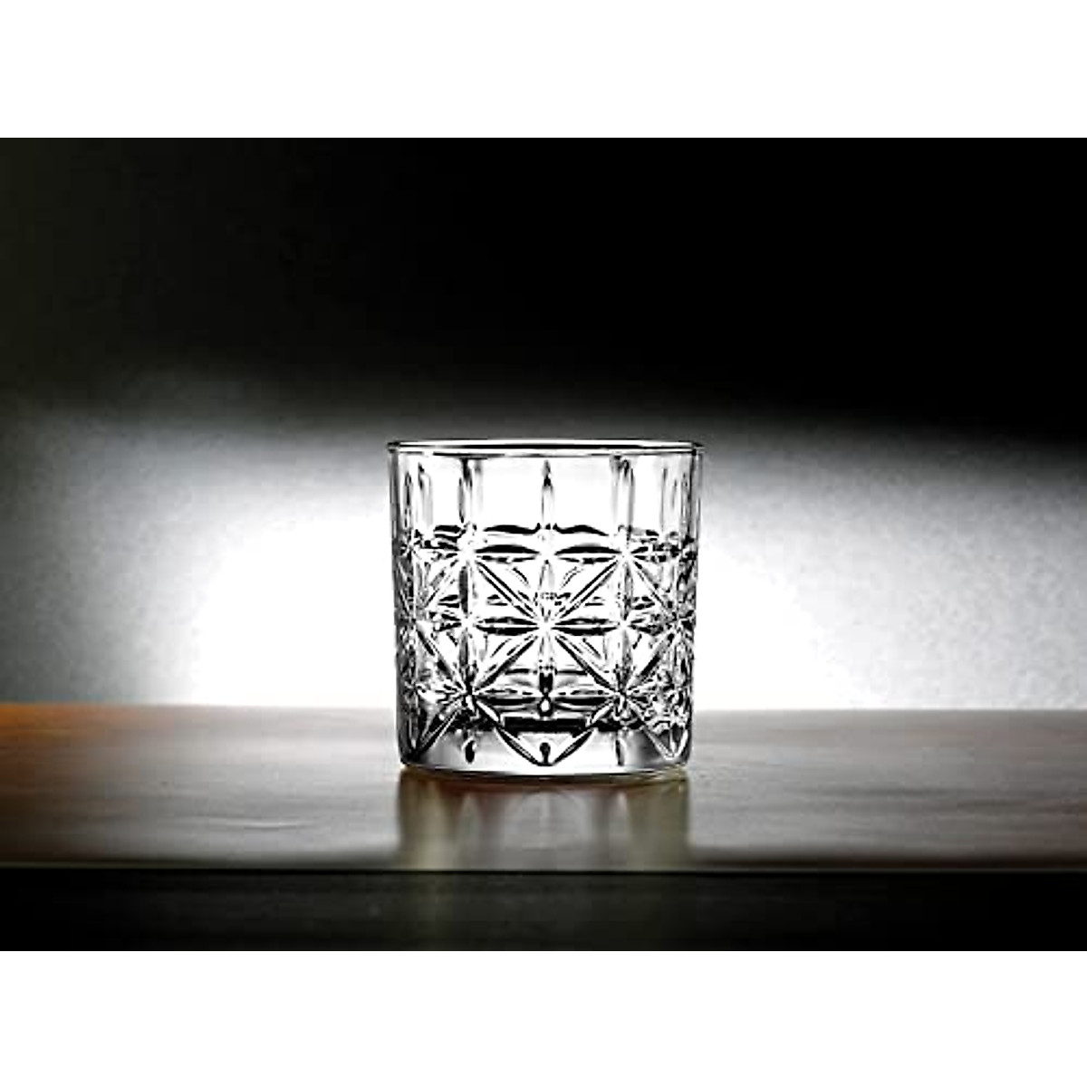 Circleware Walse Heavy Base Whiskey Glass Drinking Glasses, Set of 4, Entertainment Dinnerware Glassware for Water, Juice, Beer Bar Liquor Dining Decor Beverage Cups Gifts, 11.25 oz, Wales DOF