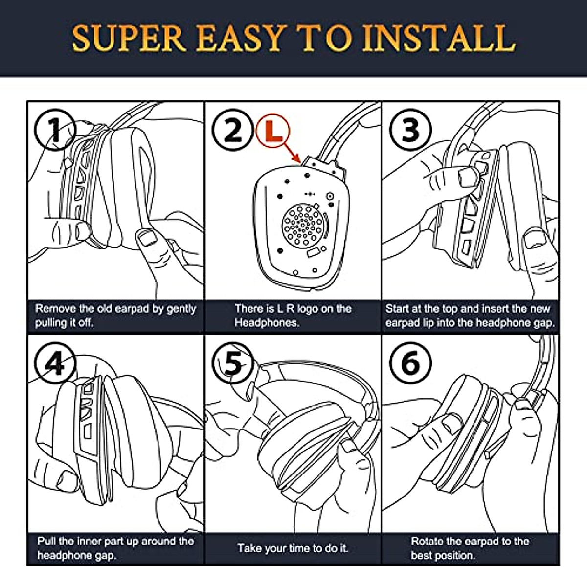 SOULWIT Cooling-Gel Ear Pads Cushions Replacement for Logitech G35 G930 G933 G933S G935 G633 G633S G635 G533 G430 G431 G432 G433 G435 Gaming Headset, Earpads for G332 G230 G231 G233 Headphones