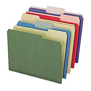 Pendaflex 04350 Earthwise by Pendaflex Recycled File Folders, 1/3 Top Tab, LTR, Assorted, 50/Bx