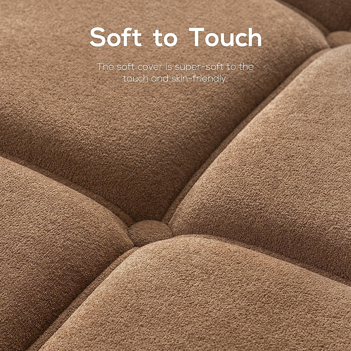 N&V Foam Sofa, Made with All Foam, Great for Livingroon and Bedroom (Brown)