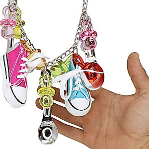 Bonka Bird Toys 1340 Sneaker Delight Stainles Steel Acrylic Pacifier Colorful Parrot Macaw