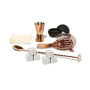 Thoughtfully Cocktails, Whiskey Infusion Case Gift Set, Includes Whiskey Decanter, Jigger, Bar Spoon, Flavored Wood Chips, and More, Whiskey Infusion Kit in a Gift Briefcase (Contains NO Alcohol)