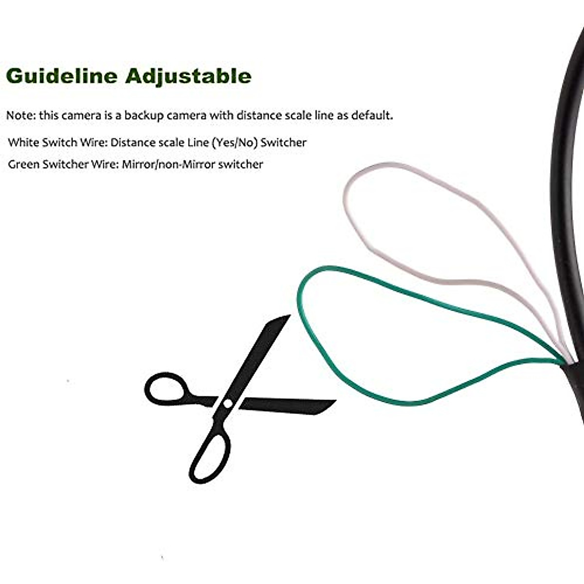 Reverse Backup Camera,170 Degree Wide View Angle Universal Car Front/Side/Rear View Camera,2 Installation Options,Removable Guildlines,Mirror Non-Mirror Image,12V only