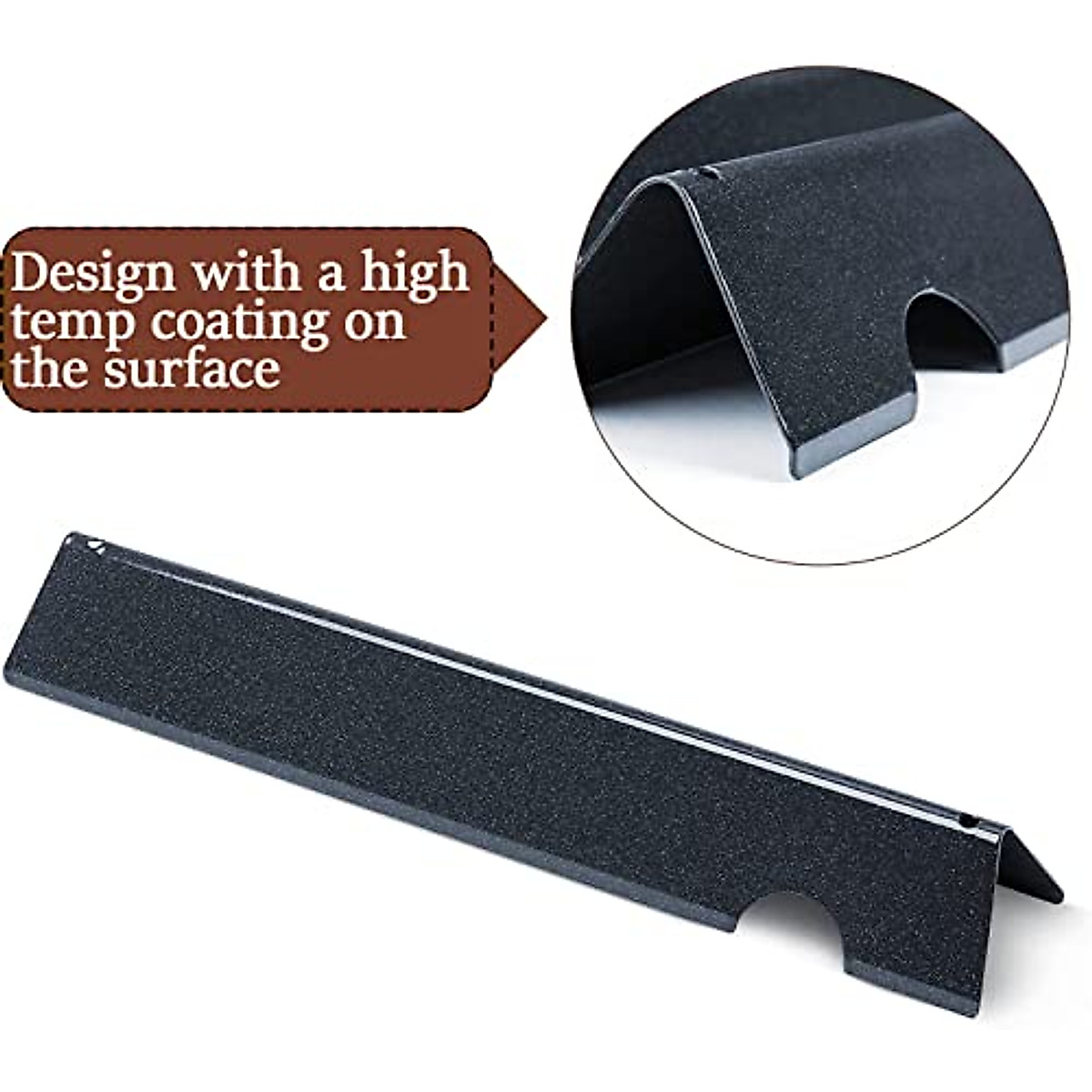 QuliMetal 66032 Flavorizer Bars for Weber Genesis II/LX 300 Series, Genesis II E310, II E315, II E335 (2017 and Newer) Gas Grills, 17-Inch Porcelain Enameled Steel Flavor Bars for Weber 66795