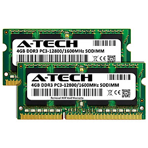 A-Tech 8GB Kit (2x4GB) RAM for Apple MacBook Pro (Mid 2012), iMac (Late 2012, Early/Late 2013, Late 2014, Mid 2015), Mac Mini (Late 2012) | DDR3 1600MHz PC3-12800 SODIMM 204-Pin Memory Upgrade