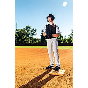 Mizuno Aerolite Crew Baseball Jersey, Grey, Medium
