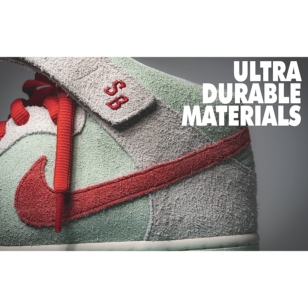 LitLaces - Premium Fat Oval Ultra Wide Replacement Shoe Laces for Nike Dunk SB & Foamposite, Fits Lows and Highs (White, 63”)