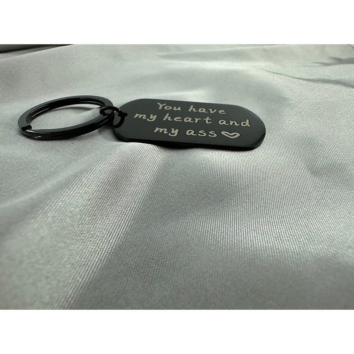 ZAHSY Christmas Gifts for Boyfriend Husband Anniversary Valentines Gifts from Girlfriend Wife You Have My Heart and My Ass Keychain for Boyfriend BF Gifts Husband Birthday Gift