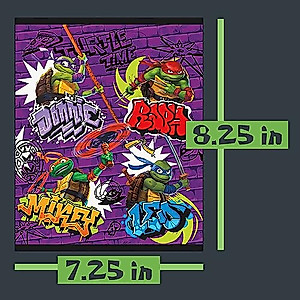 Ninja Turtle Birthday Party Supplies - Party Favor Bags (Pack of 16) and Sticker