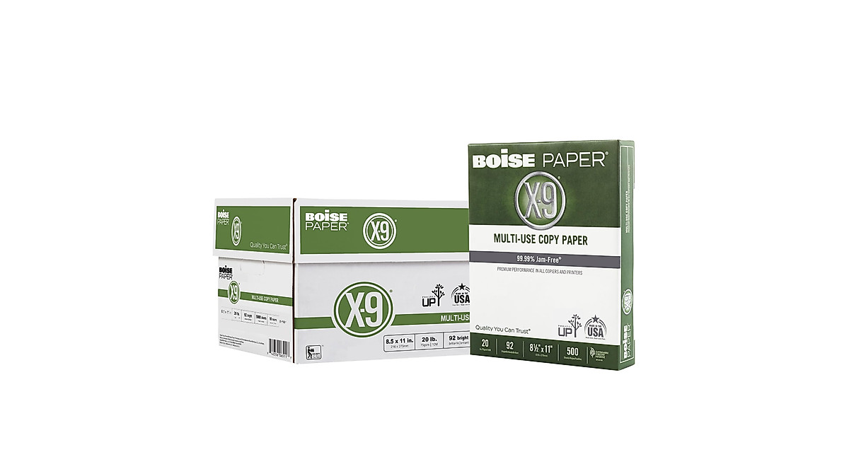 Boise X-9 Multi-Use Copy Paper - High Brightness, Jam-Free, 500 Sheets