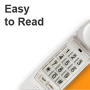 Landline Phones for Home - Telephones for Hearing Impaired - Corded Phone for Seniors - Retro Phone - Improved Version of The 1965 Landline Phone - Analog Phone - Big Button, iSoHo Phones (White)