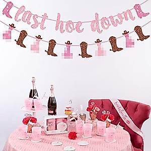 Pink Last Hoedown Banner for Western Cowgirl Last Rodeo Bachelorette Party Nash Bash Nashville Bachelorette Party Decorations