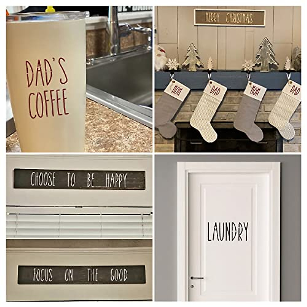 7 Inch Alphabet Letter Stencils for Painting - 70 Pack Letter and Number Stencil Templates with Signs for Painting on Wood, Reusable Skinny Letters Stencils for Chalkboard Wood Signs & Wall Art