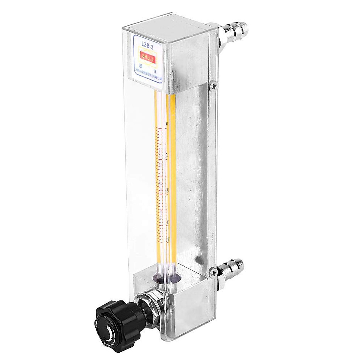 LZB-3 Glass Tube Meter Liquid Water Flowmeter Water Meter for & Liquid Metal Barbed Connector Tool Flowmeter Instrument (10-100mL/min),Other Valve Accessories