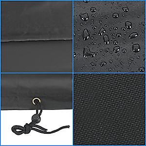 GasSaf Smoker Cover, 30 inch Masterbuilt Smoker Cover, Heavy Duty Waterproof Smoker Grill Cover 18" L x 17" W x 30" H, Black