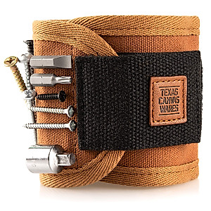 Magnetic Wristband Handcrafted of Premium Canvas to Hold Screws, Nails, DIY Unique Cool Gift For The Man Who Has Everything Texas Canvas Wares