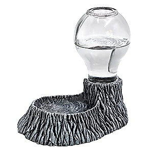 MINYULUA Reptile Automatic Water Dispenser Amphibians Water Bowl Terrarium Waterfall for Tortoise Lizard Chameleon Turtle Frog Spider Gecko Pet Supplies