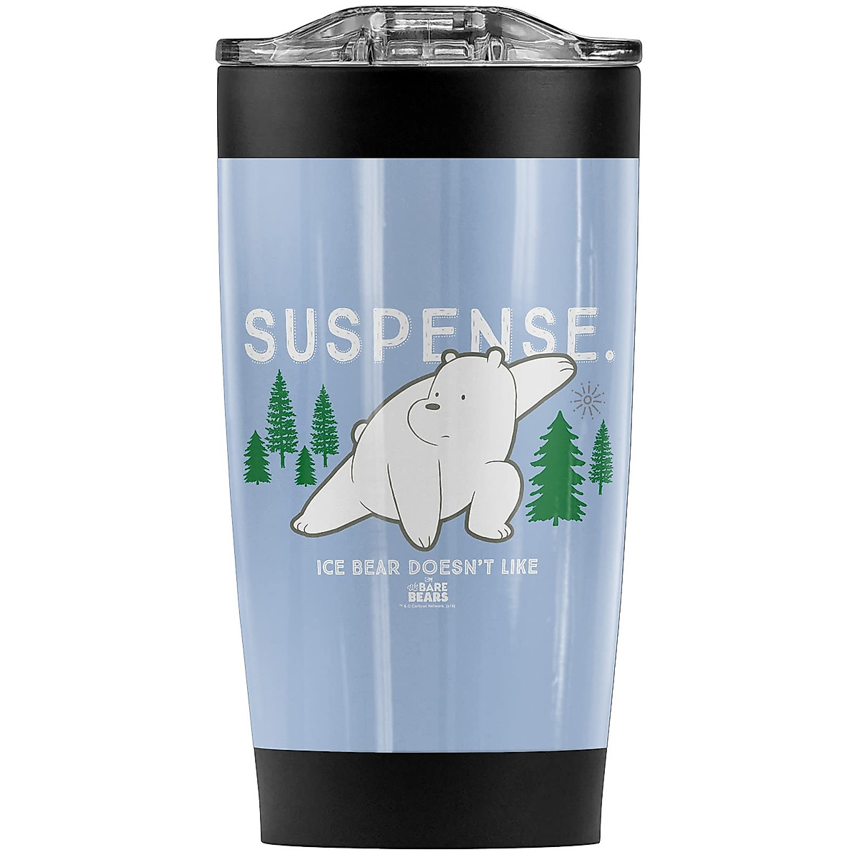 Logovision We Bare Bears Suspense Stainless Steel Tumbler 20 oz Coffee Travel Mug/Cup, Vacuum Insulated & Double Wall with Leakproof Sliding Lid | Great for Hot Drinks and Cold Beverages