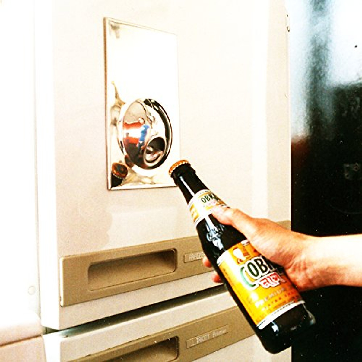 SUCK UK Bottle Opener Fridge Magnet - Chrome