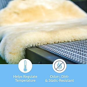 Sheepskin Ranch Double Mattress Cover, 72 in x 24 in, Natural Wool, Machine Washable