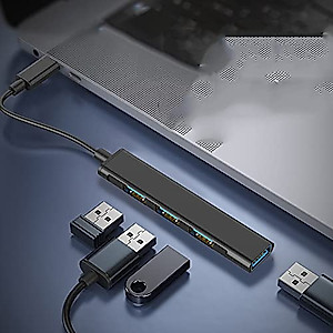 SHYPT 3.0 Multi USB Splitter Adapter 3 Port Card Reader High Speed Type C Mini USB-Hub Extension Cable