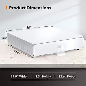 Goldlion K Cup Holder Sliding Tray Pull out Coffee Pod Organizer Rolling K Cup Organization Storage Drawer Countertop Maker Stand Bartesian Rack Capsules Compatible with Keurig Accessories, White