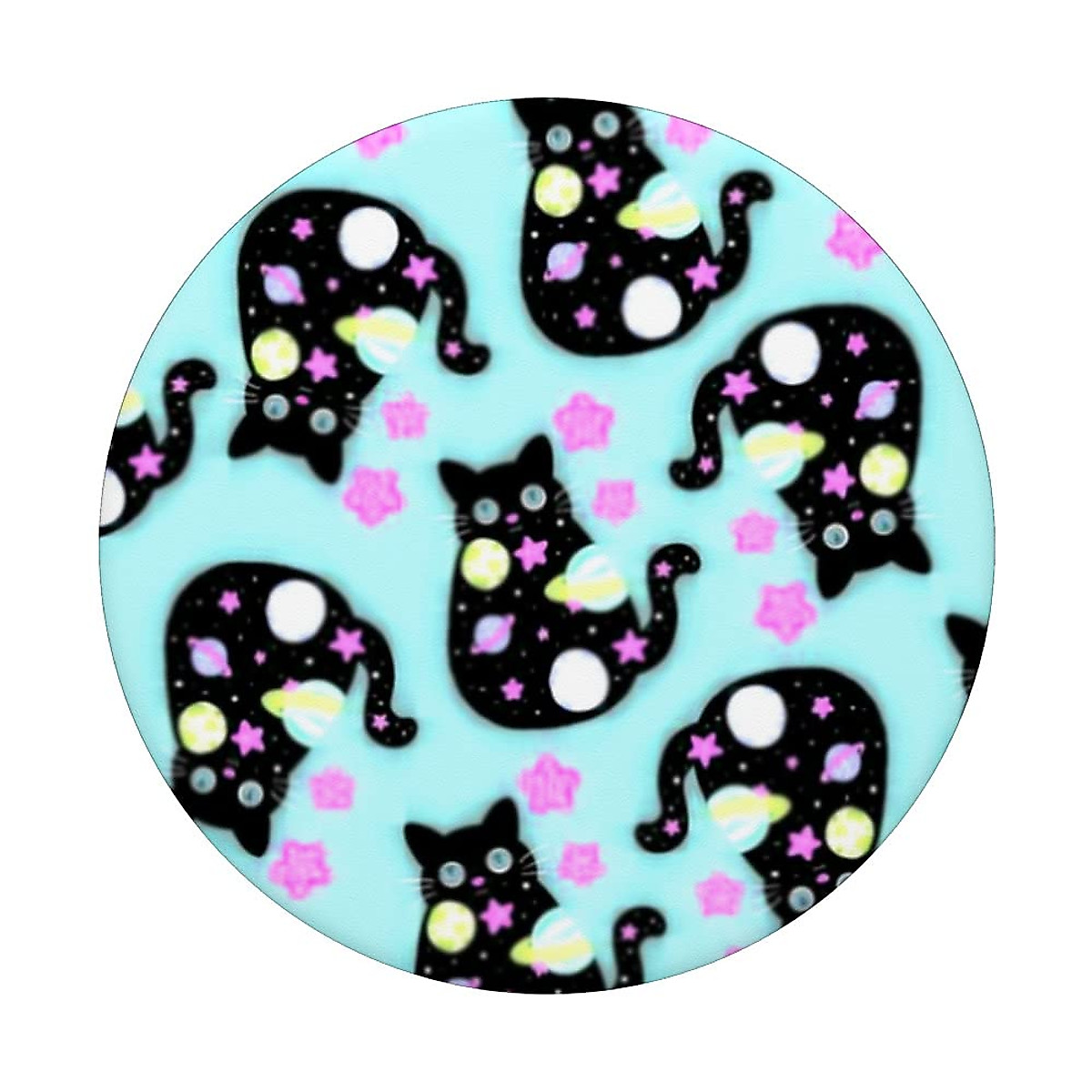 Baby Blue Space Cats Kawaii Planets Aesthetic Cute Trendy PopSockets Swappable PopGrip