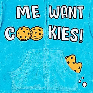 Sesame Street Cookie Monster Infant Baby Boys Zip-Up Hoodie Blue 24 Months