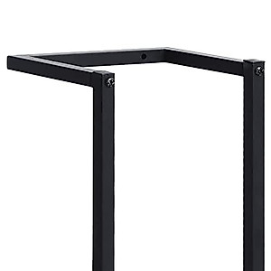 Bathroom Wall Towel Rack Iron Organization Bath Holder for Folded Large Washcloths, Storage Mounted Mount Rolled Towels, Black, 9.8x7.9x37.4inch (1193267111DGMI6PZ)