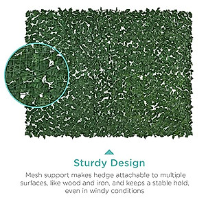 Best Choice Products Outdoor Garden 96x72-inch Artificial Faux Ivy Hedge Leaf and Vine Privacy Fence Wall Screen - Green