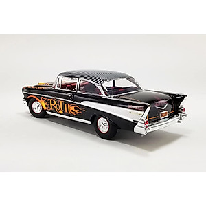 ModelToyCars 1957 Chevy Bel Air Hot Rod Big Daddy Ed Roth, Black - Acme A1807014-1/18 Scale Diecast Car
