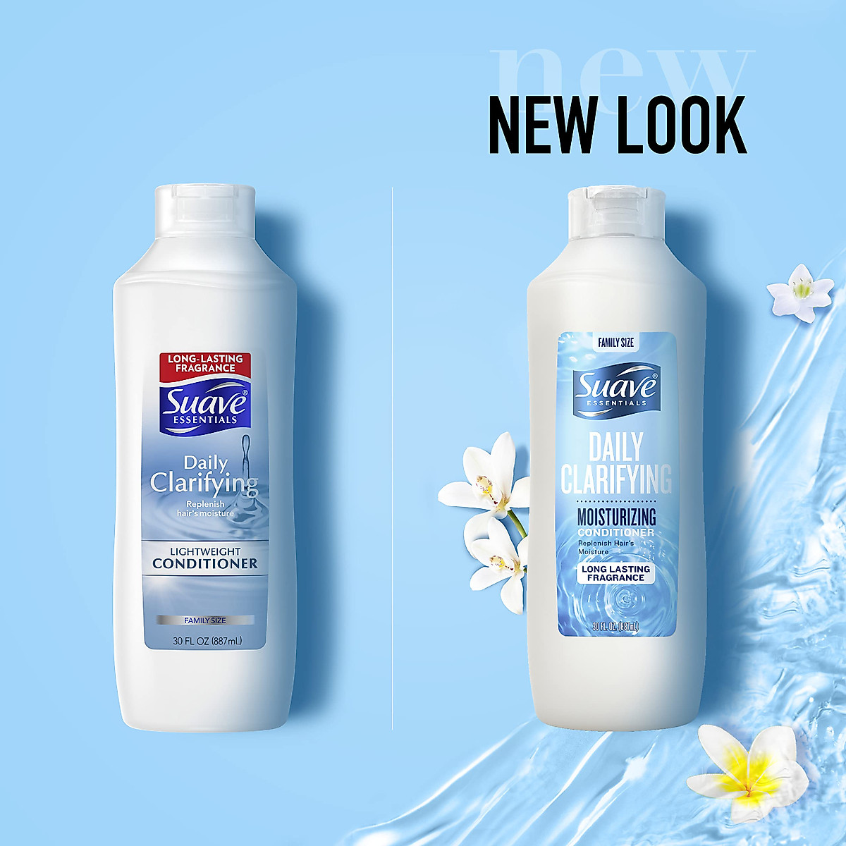 Suave Essentials Anti Residue Conditioner Cleansing Conditioner Daily Clarifying Conditioner That Removes Excess Oil Build-Up & Residue 30 oz, Pack of 6