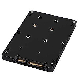 Mini Pcie mSATA SSD to 2.5 inch SATA3 Adapter Card with Case 7 mm Thickness Black
