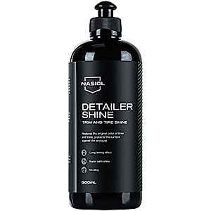 Nasiol DetailerShine Trim and Tire Shine Spray, Trim Shine Care, Tire Coating&Dressing, Best Tire Shine Products, Car Detailing Supplies,Automobile Trim, 17 fl oz.