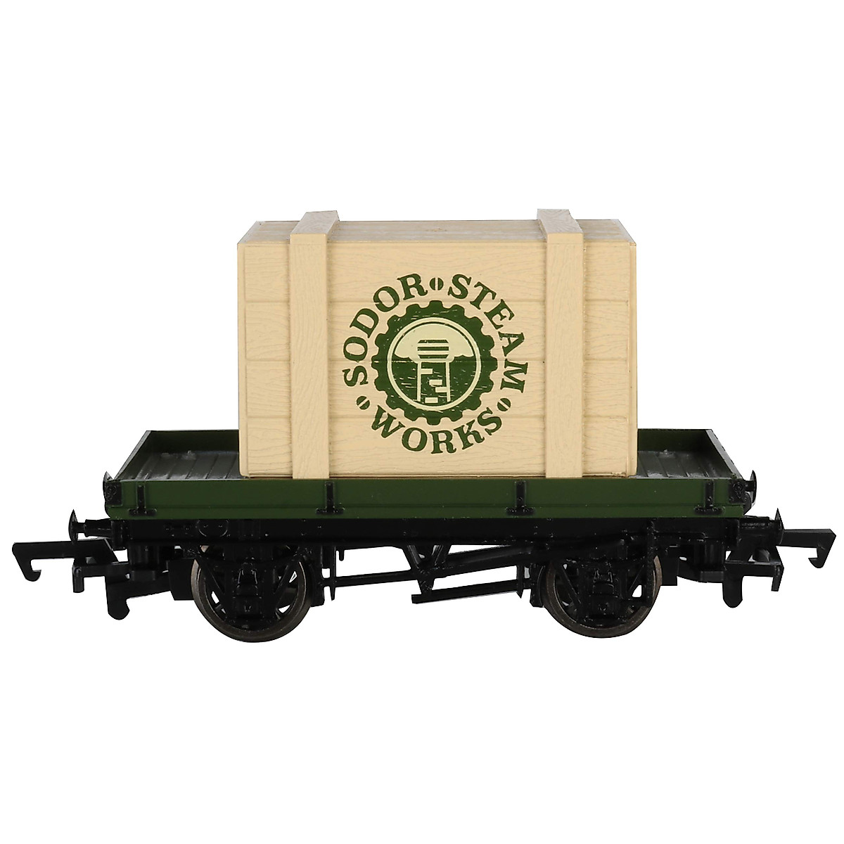 Bachmann Trains - Thomas & Friends™ 1 Plank Wagon with SODOR STEAM Works Crate - HO Scale