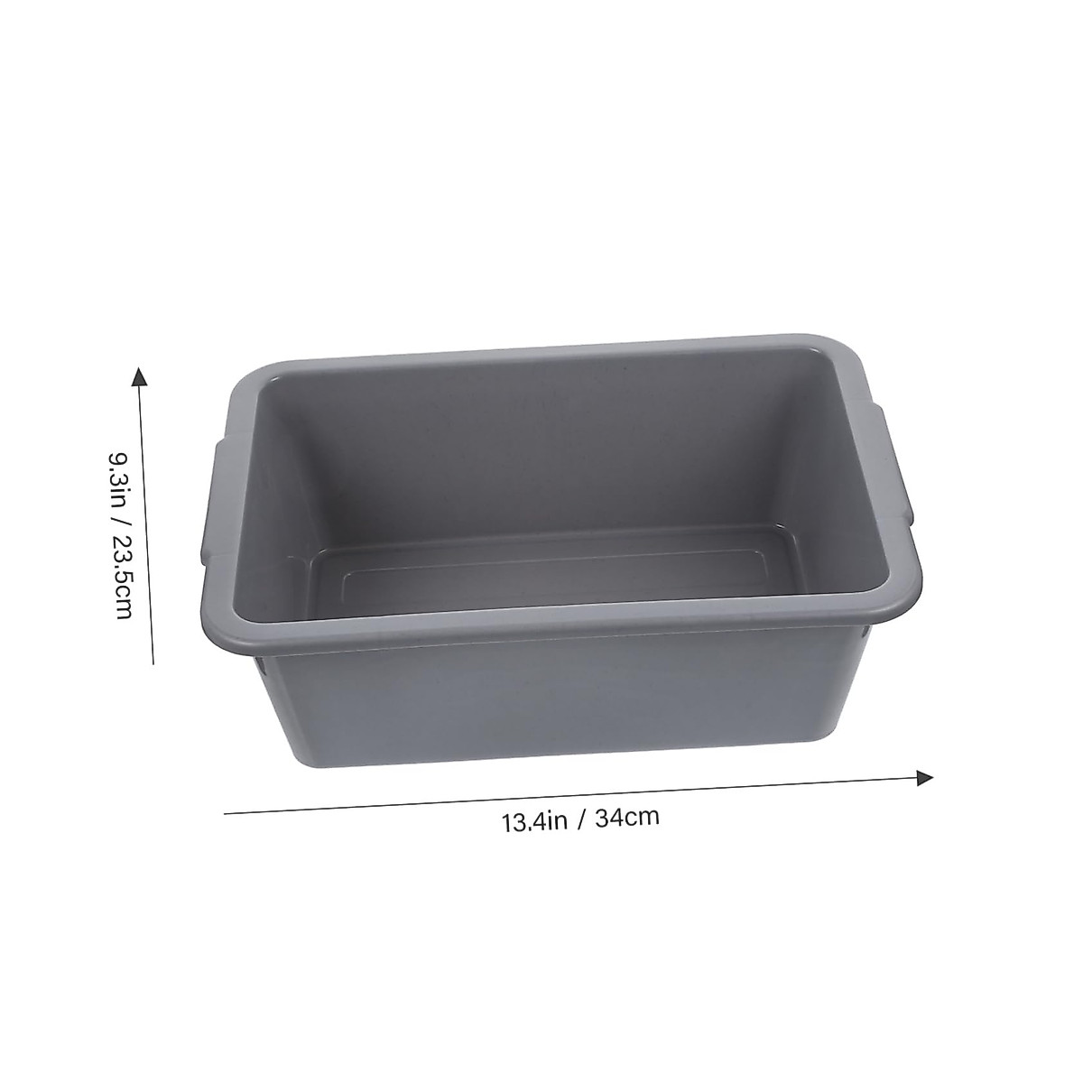 CAXUSD White Boxes Plastic Wash Basin White Storage Bins Restaurant Commercial Bus Box Multipurpose Bus Tub Wash Basin Tub Car Storage Box Dishwashing Box Storage Basket Grey