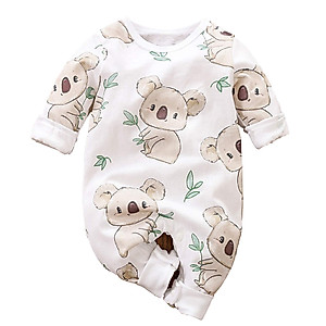 YFYBaby Cute Unisex Baby Boys Girls Romper Long Sleeve Koala Printing Newborn Infant Jumpsuit One Piece
