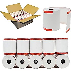Clover PoS 3-1/8" x 230' (50 GSM) Thermal Receipt Paper - 50 New Rolls from BUYREGISTERROLLS