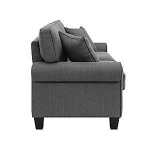 Serta Copenhagen Love Seats, 61" Loveseat, Dark Gray